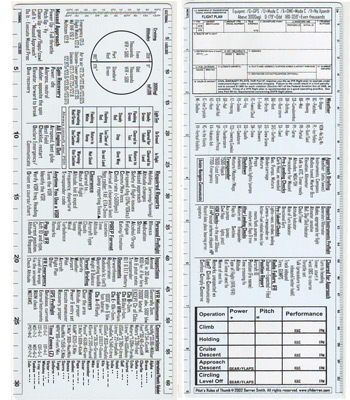 Pilot's Rules of Thumb Reference Checklist / Ruler - MyPilotStore.com