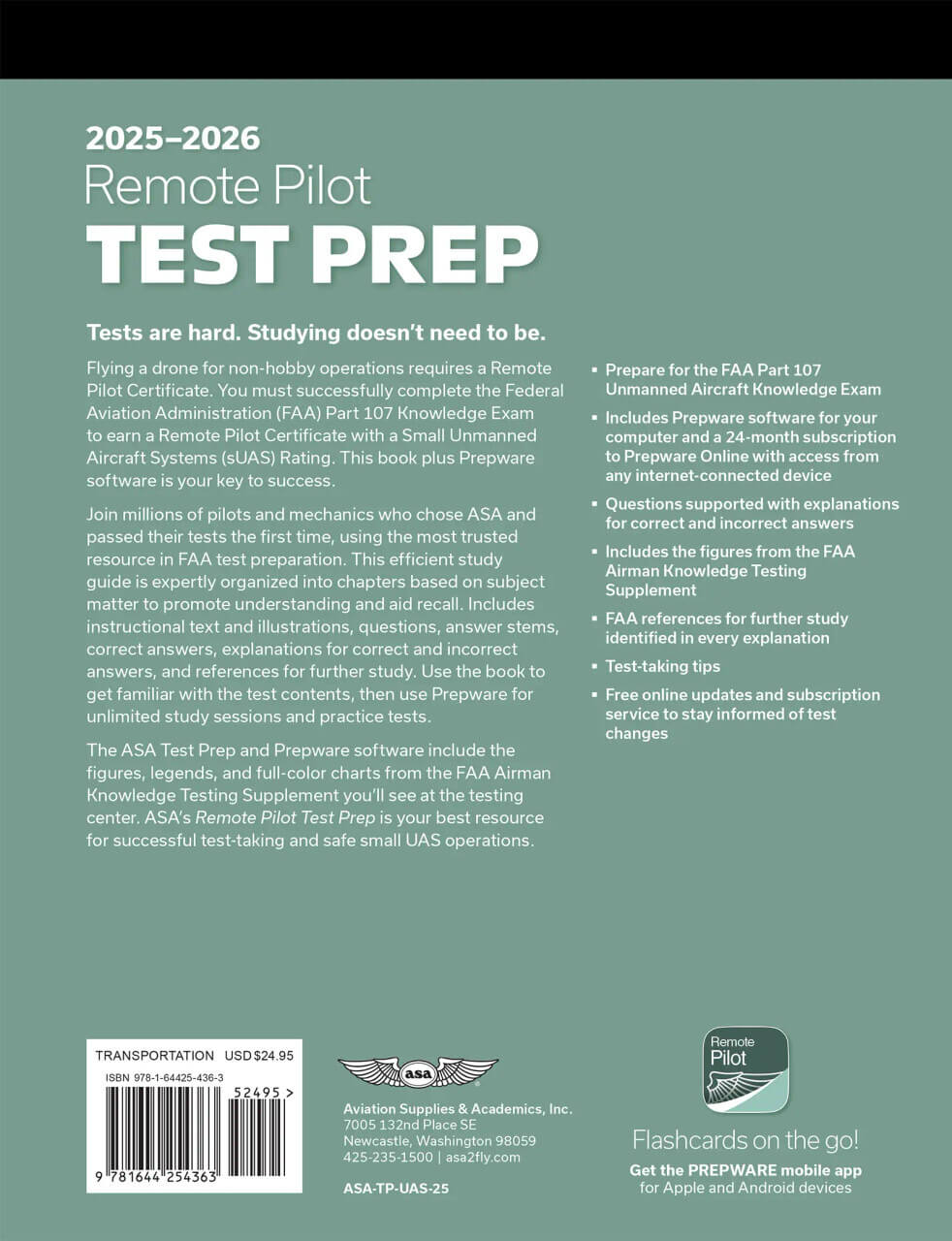 ASA Remote Pilot Test Prep Book / Prepware Software Bundle ...