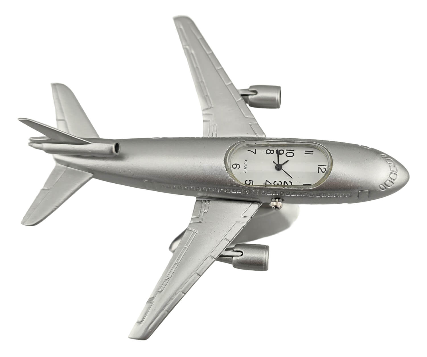 Brushed Chrome Airline Clock - MyPilotStore.com