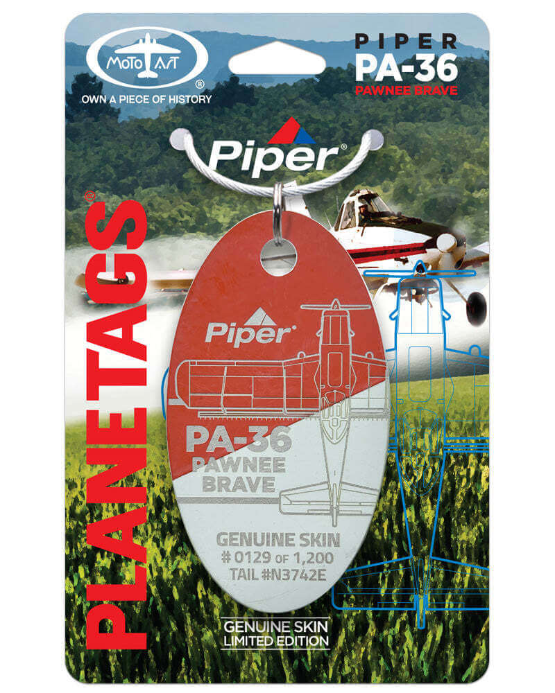 Genuine Piper PA-36 Pawnee Brave 300 PlaneTag Tail # N3742E ...