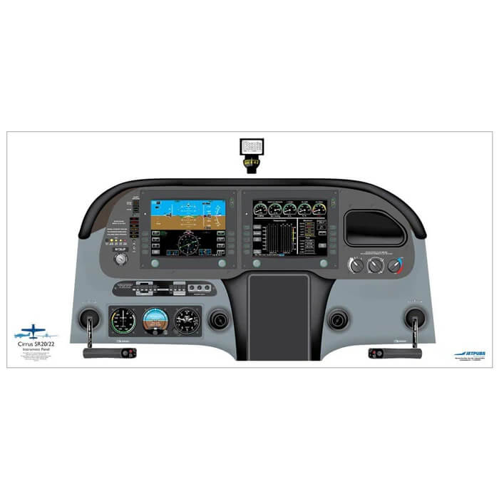 Cirrus SR20 G1000 Instrument Panel Poster - MyPilotStore.com