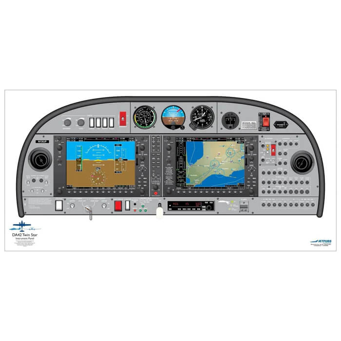 Diamond DA42-VI G1000 Instrument Panel Poster - MyPilotStore.com