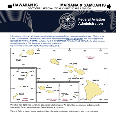 VFR: HAWAIIAN ISLANDS Sectional Chart - MyPilotStore.com