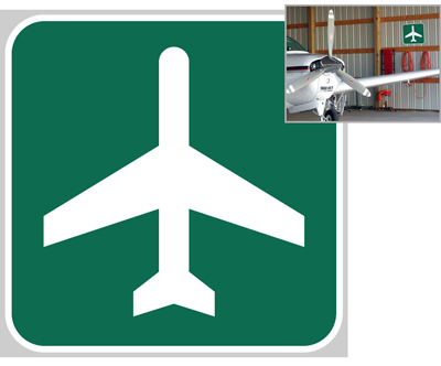 Airport Ahead Reflective Sign - MyPilotStore.com